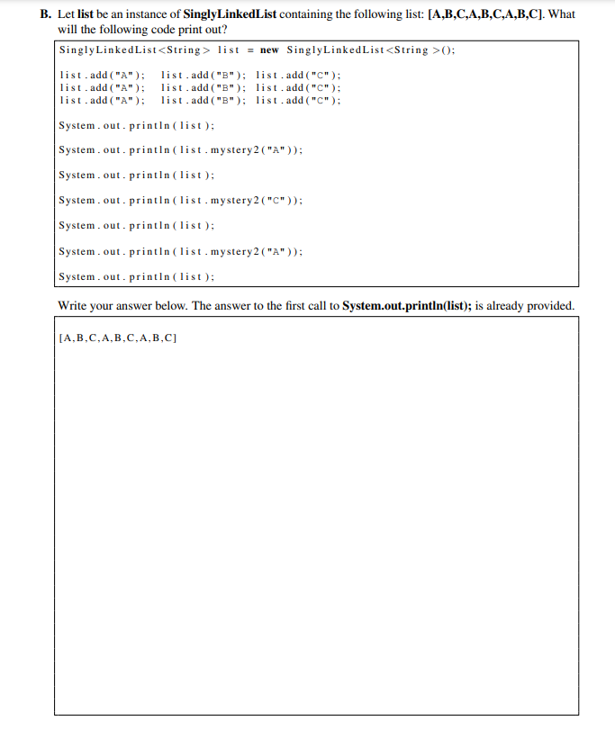 Solved Question 5 (10 marks) ) Consider the class | Chegg.com