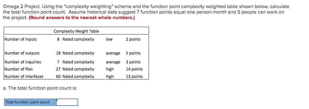 Solved Omega 2 Project. Using the "complexity weighting" | Chegg.com
