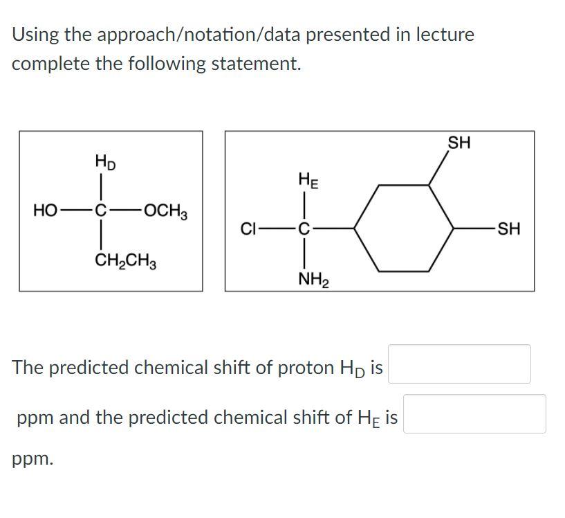 Solved Using the approach/notation/data presented in lecture | Chegg.com