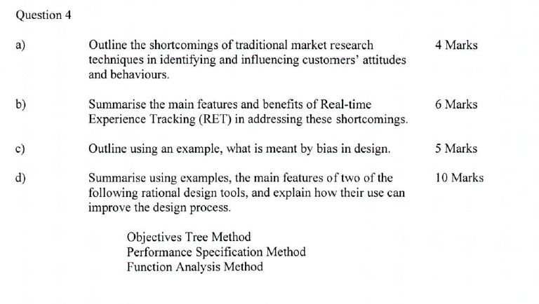 Solved Question 4 4 Marks Outline the shortcomings of | Chegg.com