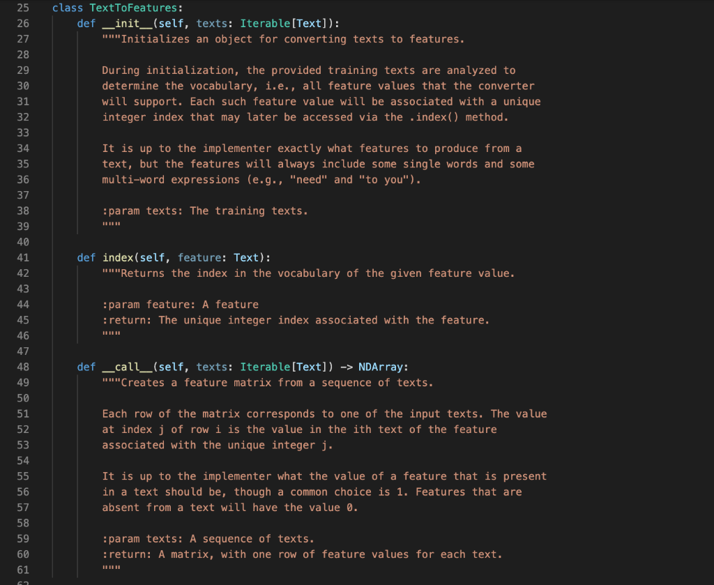 Solved 1 From typing import Iterator, Iterable, Tuple, Text, | Chegg.com