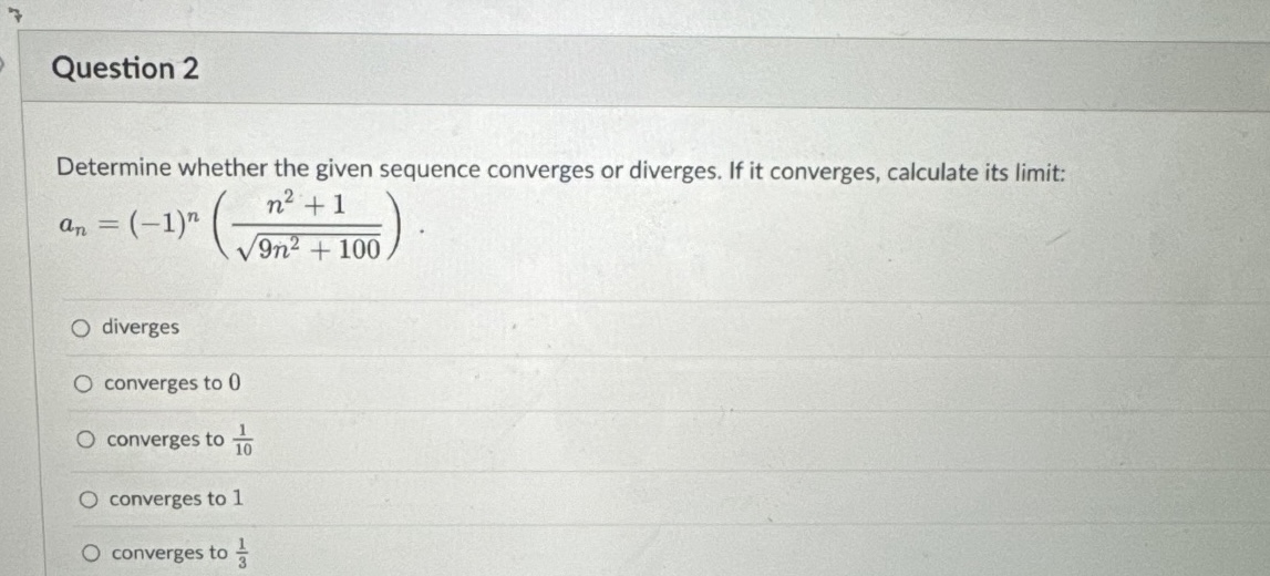 Solved Determine whether the given sequence converges or | Chegg.com