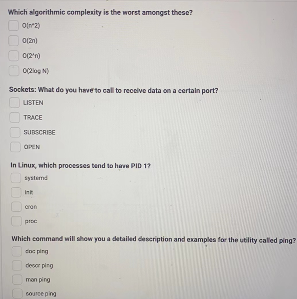 Solved Which algorithmic complexity is the worst amongst | Chegg.com