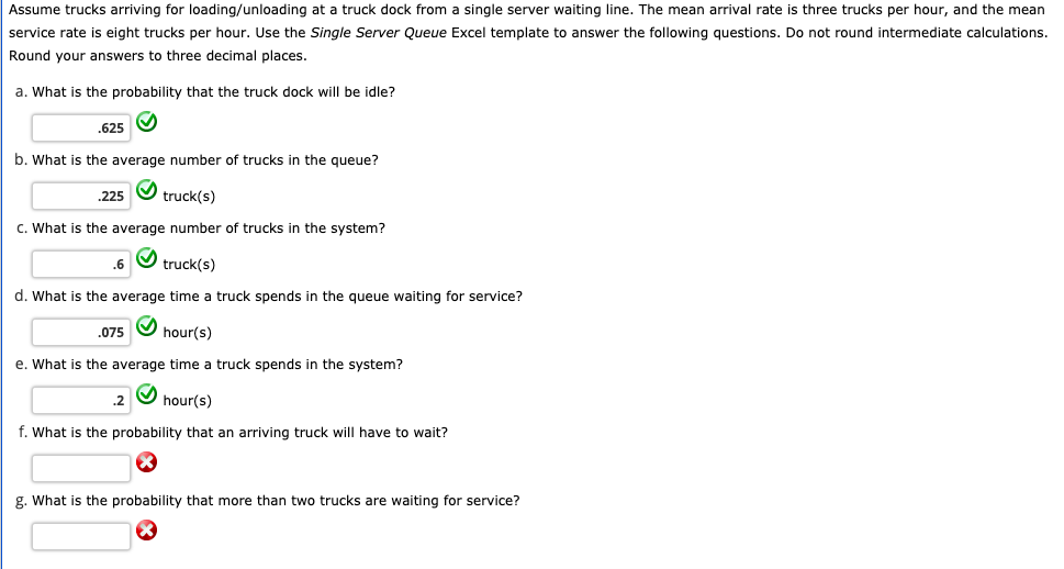 Assume trucks arriving for loading/unloading at a | Chegg.com