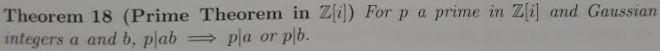 Solved Theorem 18 (Prime Theorem in Z[i) For p a prime in | Chegg.com