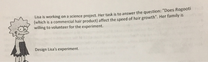 Solved Lisa is working on a science project. Her task is to | Chegg.com