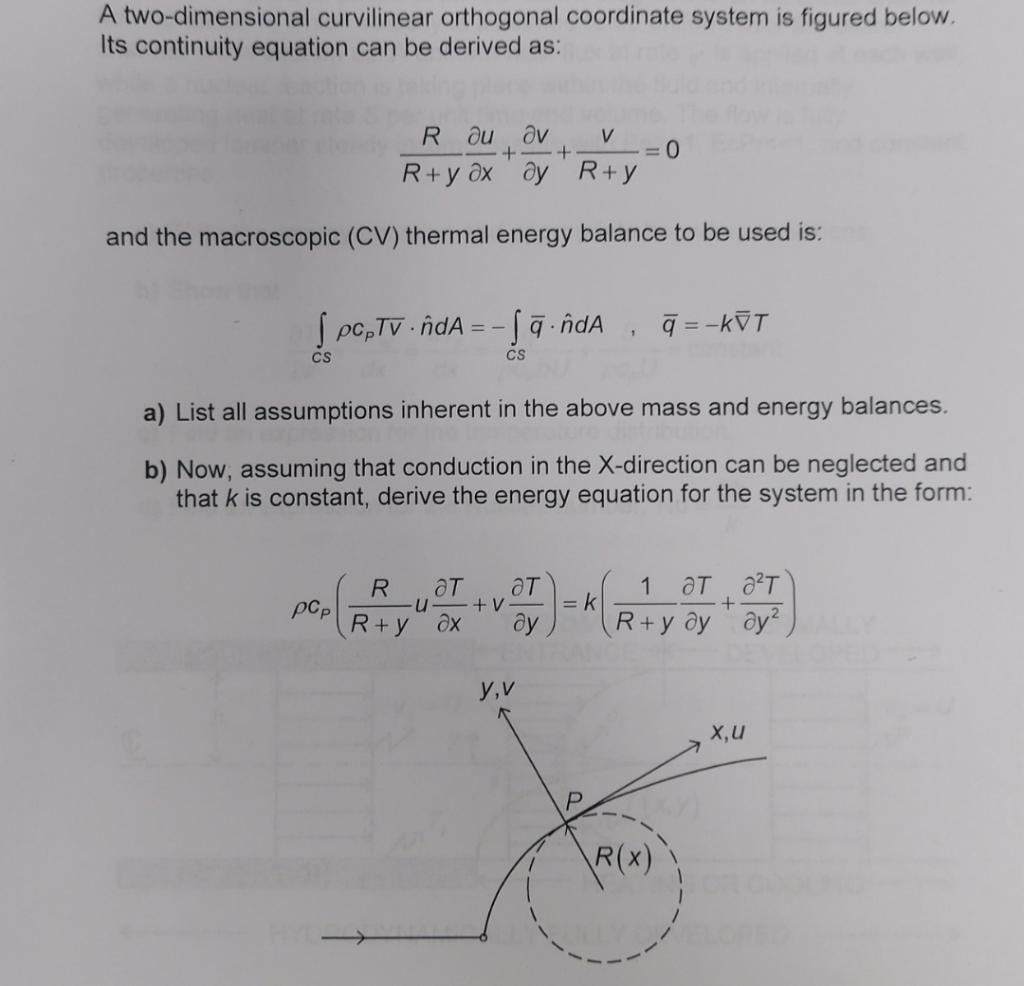 Solved A Two Dimensional Curvilinear Orthogonal Coordinate