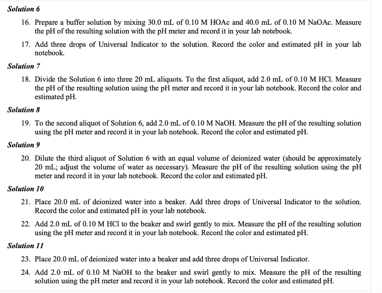 Solved Calculate the expected pH based on how the solution | Chegg.com