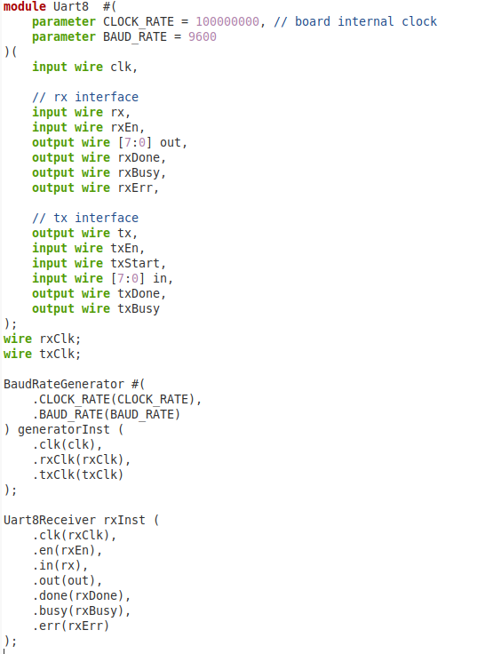 Solved please fix the UART_OP property within the Uart8 | Chegg.com