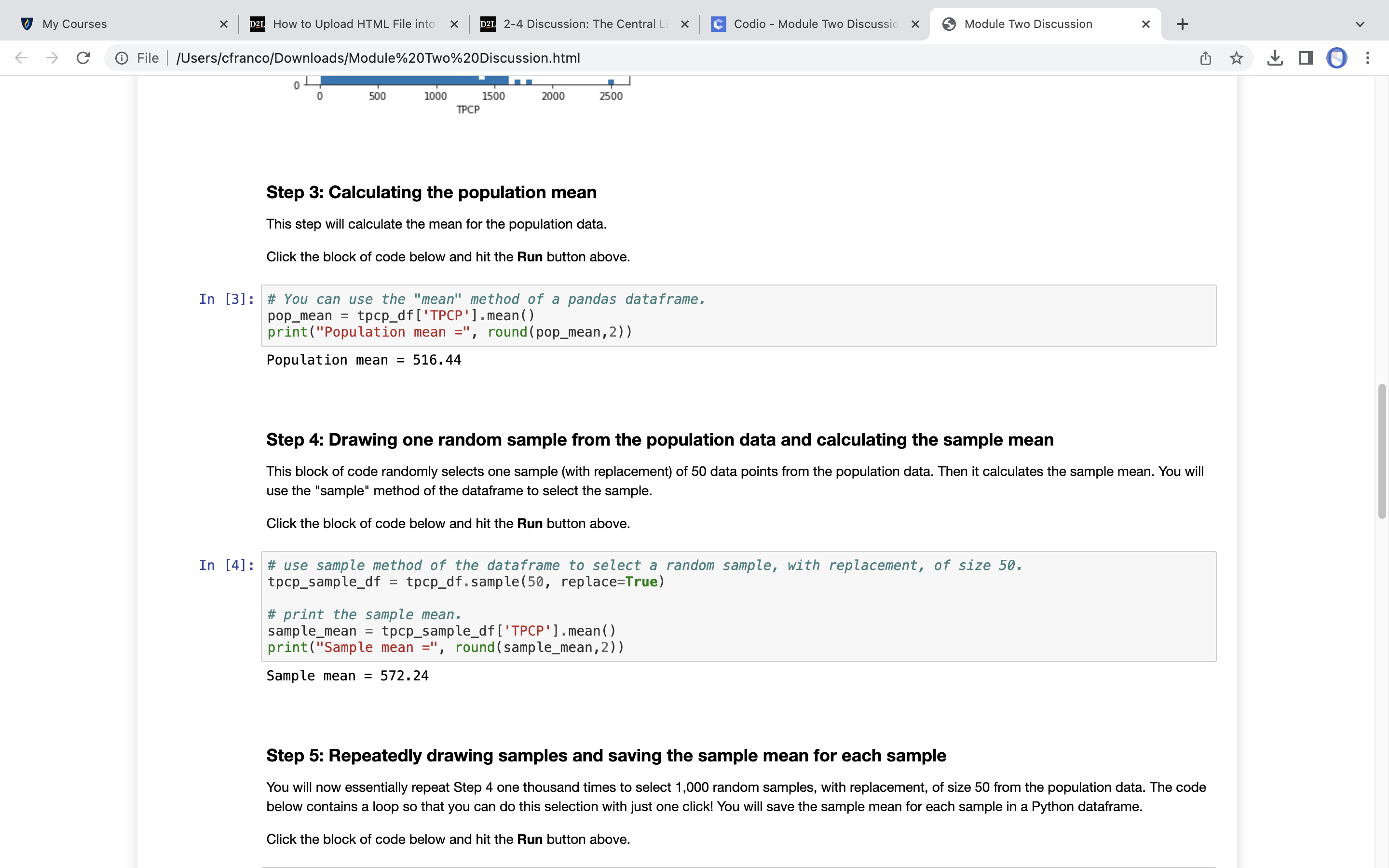 Solved Does this sample mean closely approximate the TPCP | Chegg.com