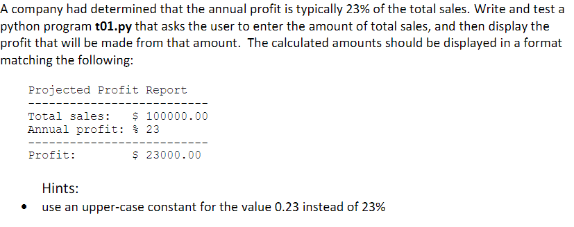 Solved A company had determined that the annual profit is | Chegg.com