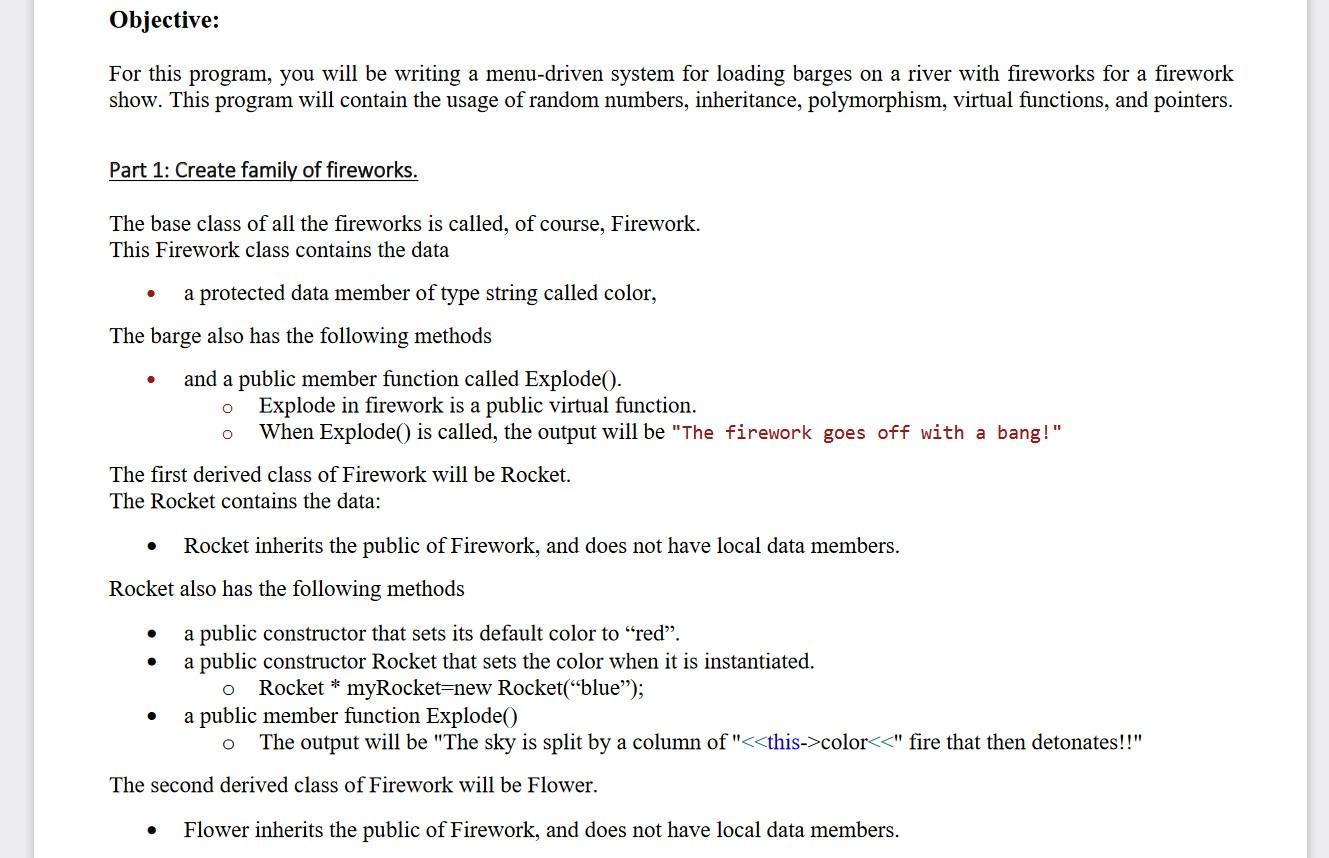 Solved Objective: For this program, you will be writing a | Chegg.com