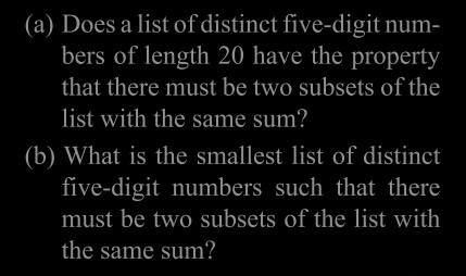 Solved (a) Does a list of distinct five-digit num- bers of | Chegg.com