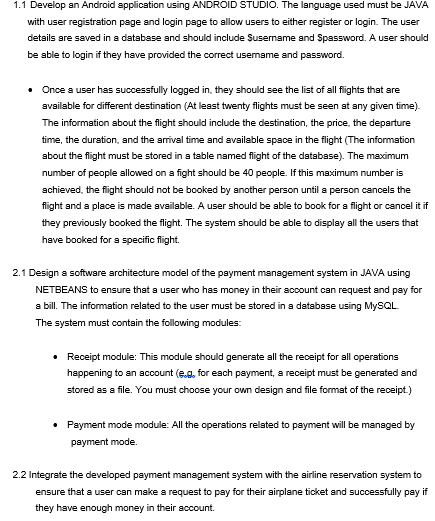 1.1 Develop an Android application using ANDROID | Chegg.com