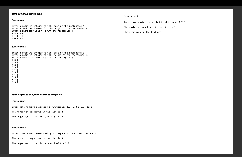Solved PYTON code for the given program. Help me fix out | Chegg.com