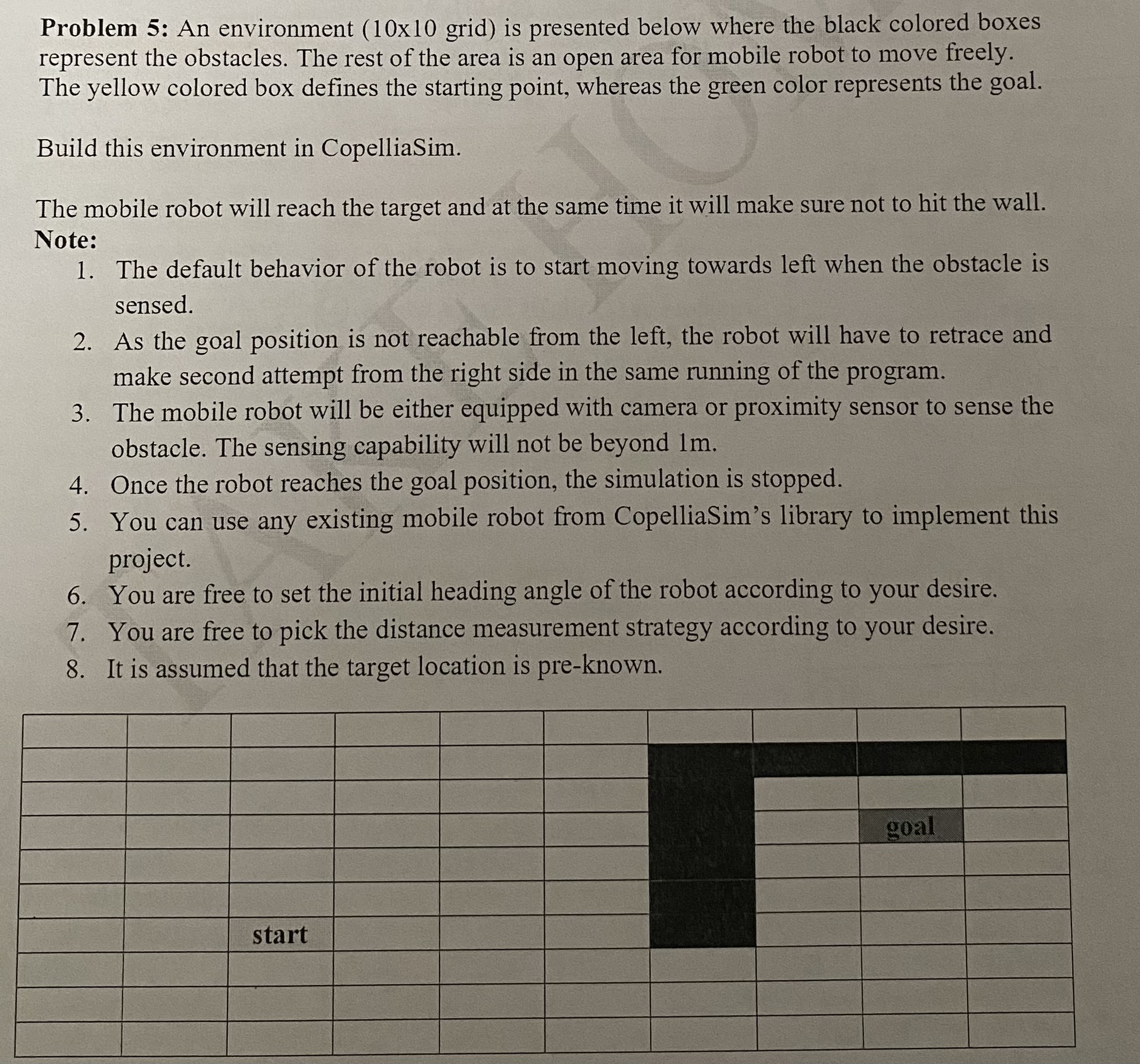 Solved Problem 5: An environment ( \( 10 \times 10 \) ﻿grid) | Chegg.com
