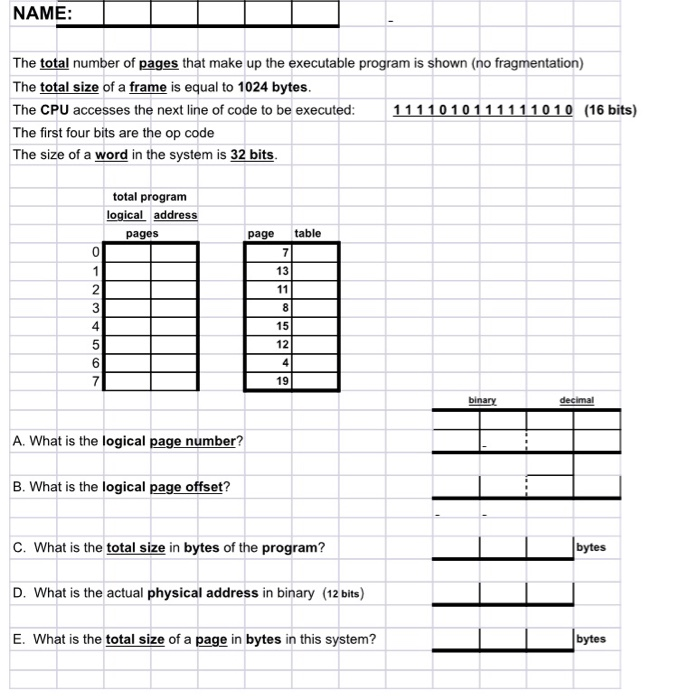 Solved NAME: The total number of pages that make up the | Chegg.com