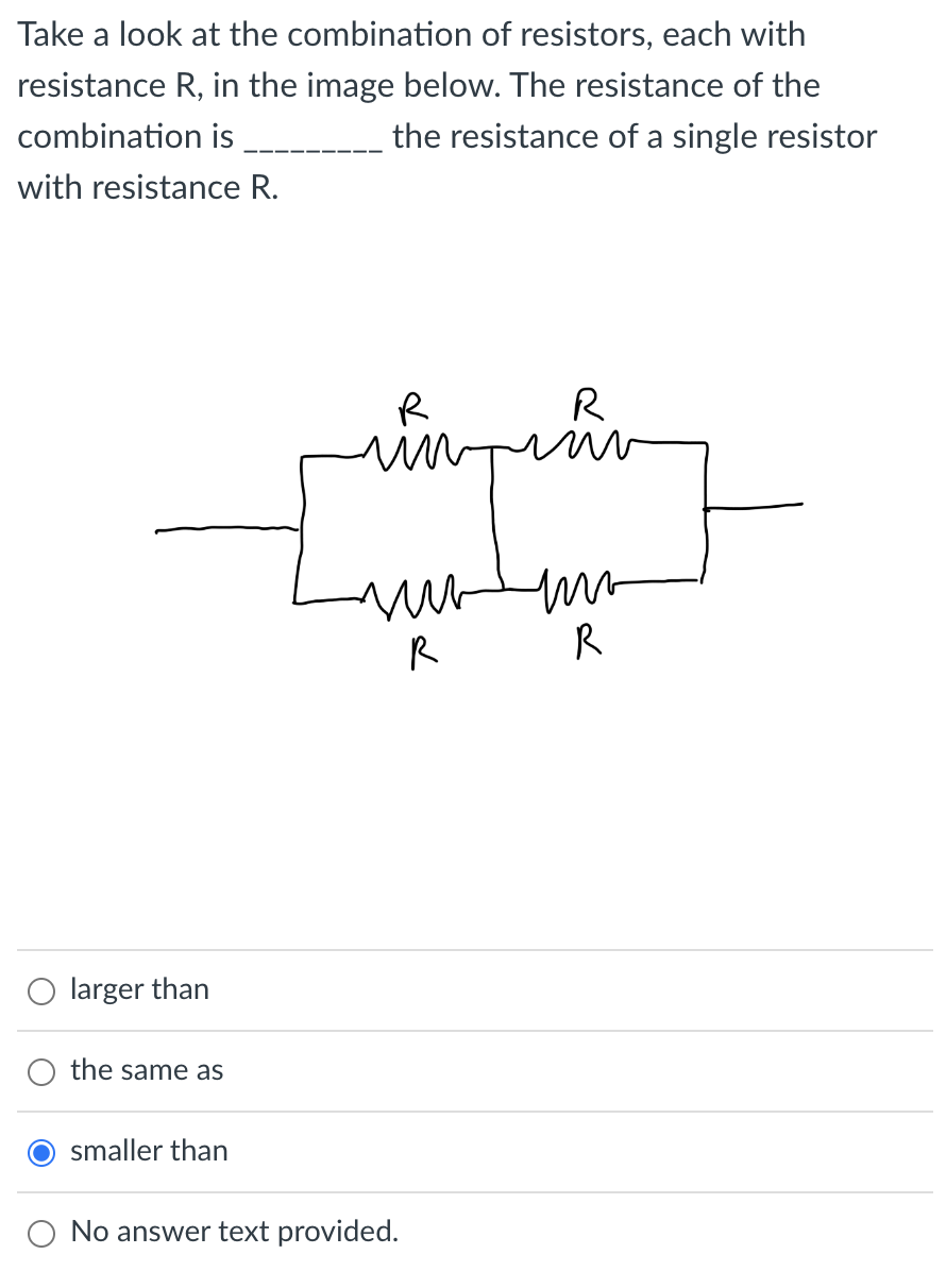 Solved Take a look at the combination of resistors, each | Chegg.com