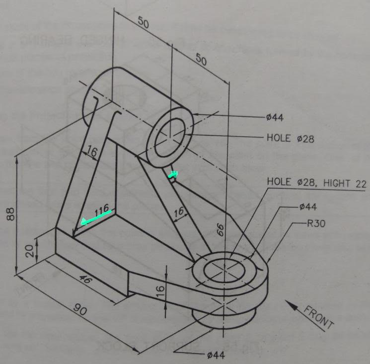 Solved Redraw the Isometric drawing as shown in Fig. in an | Chegg.com