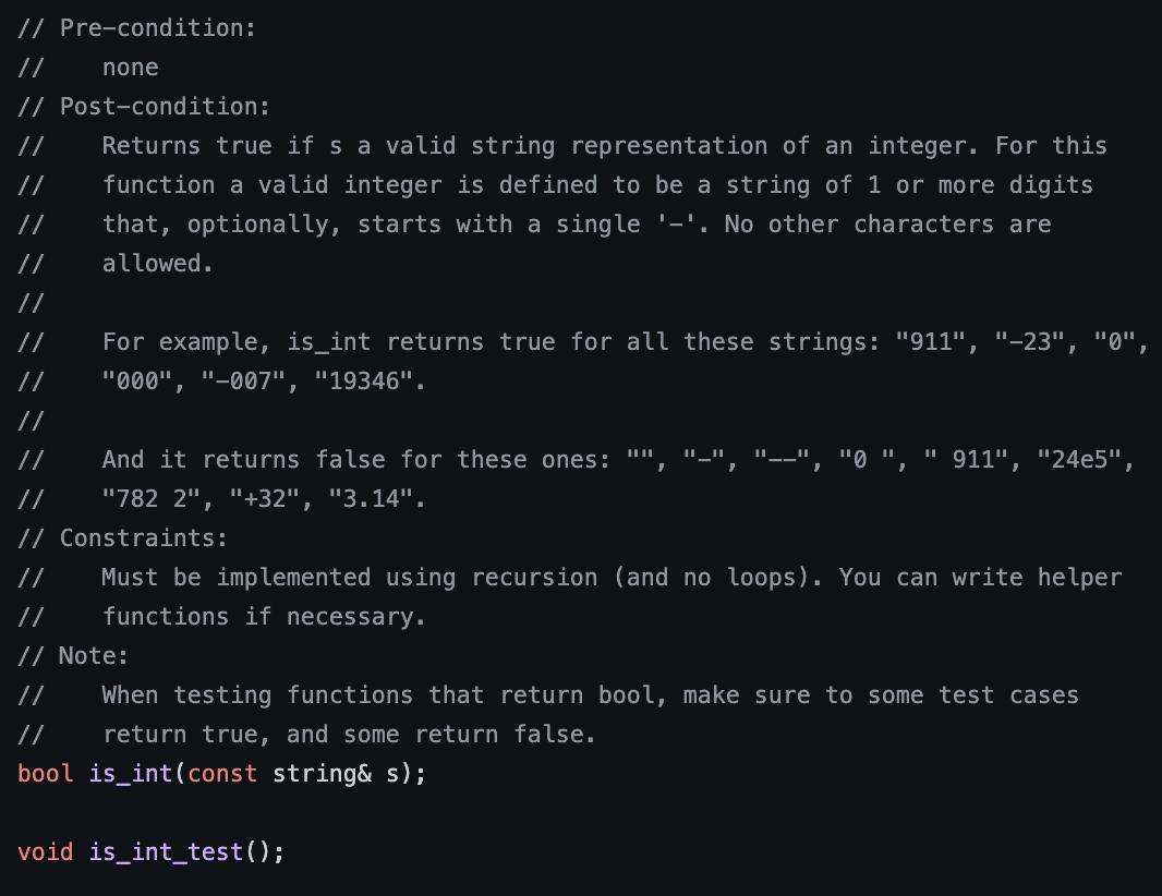 Solved Writing Recursive Functions No Loops Are Permitted
