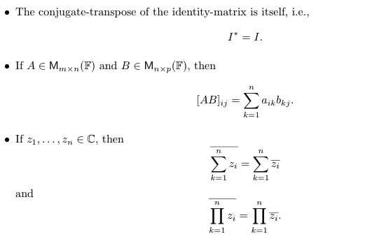 Solved • The conjugate-transpose of the identity-matrix is | Chegg.com