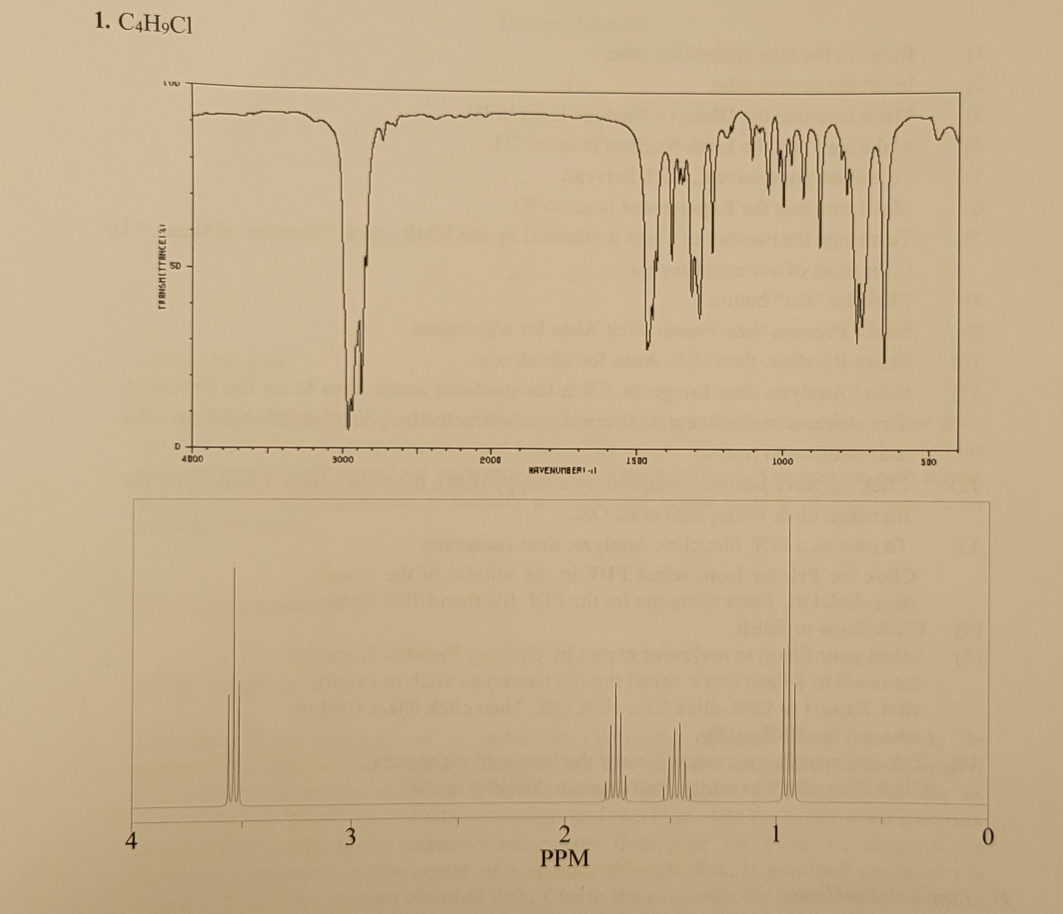 Solved C4H9Cl C9H11Cl C6H12O2 C5H10OFor each question, | Chegg.com