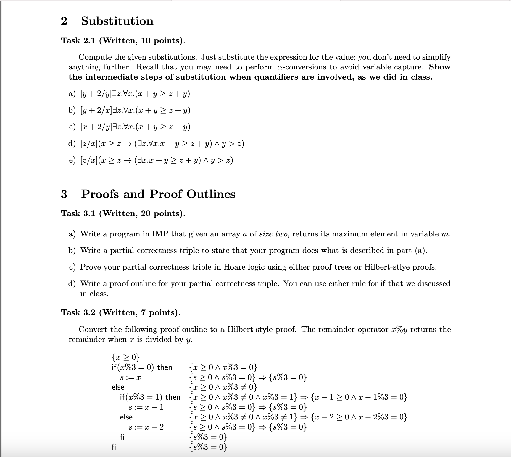 Solved Task 2.1 (Written, 10 points). Compute the given | Chegg.com