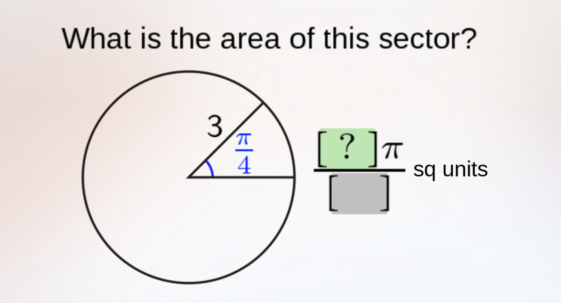 Solved What is the area of this sector? | Chegg.com