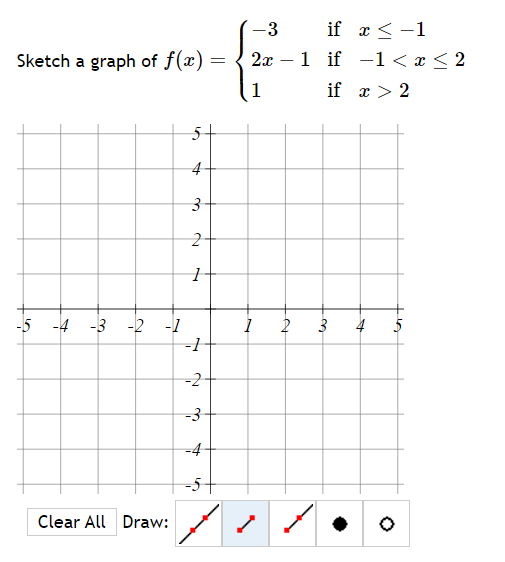 Solved f(x)=⎩⎨⎧−32x−11 if x≤−1 if −1 | Chegg.com
