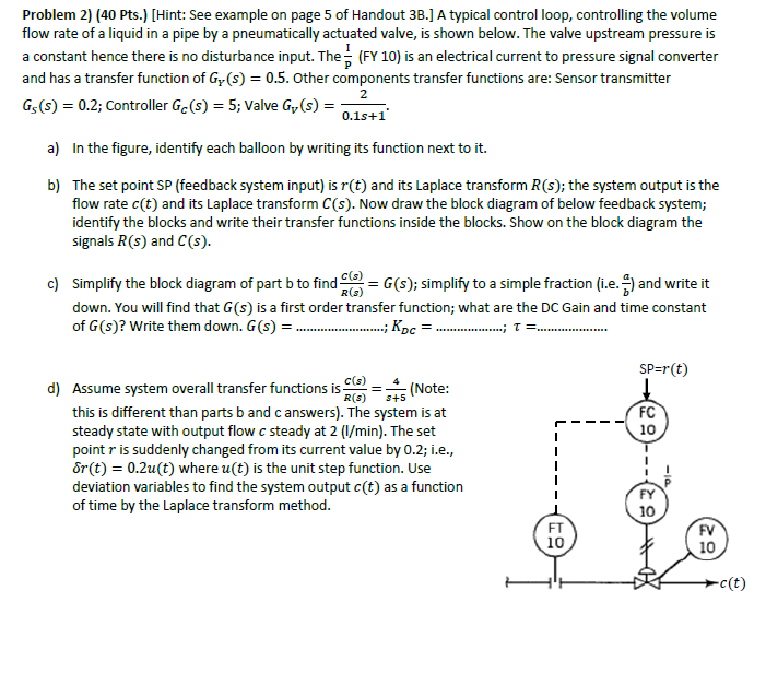 Solved 2 Problem 2) (40 Pts.) (Hint: See example on page 5 | Chegg.com