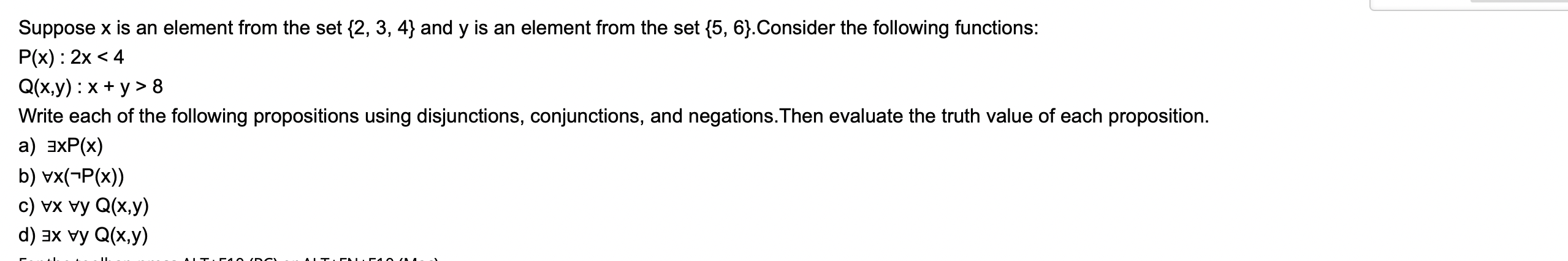 Solved Suppose x is an element from the set {2,3,4} and y is | Chegg.com