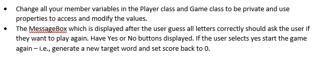 Solved Player Class: Class Members needed to describe the | Chegg.com