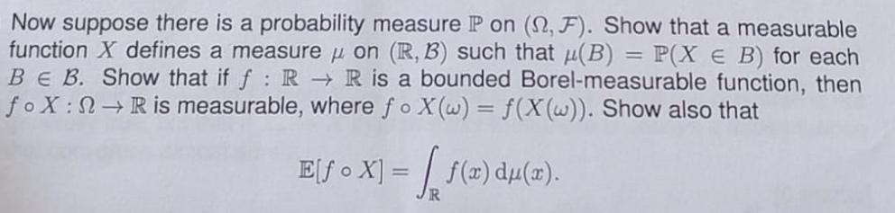 Solved Now suppose there is a probability measure P on | Chegg.com