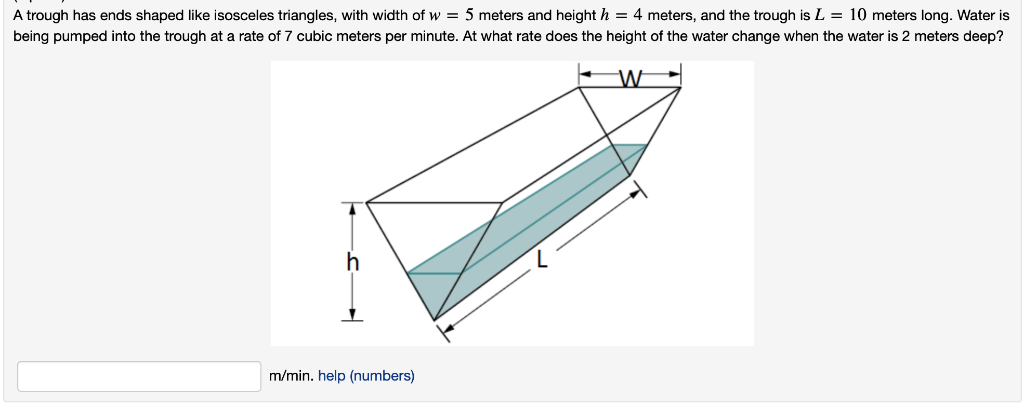 Solved A trough has ends shaped like isosceles triangles, | Chegg.com