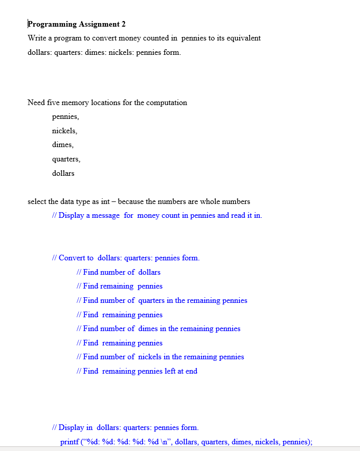 Solved Programming Assignment 2 Write a program to convert | Chegg.com