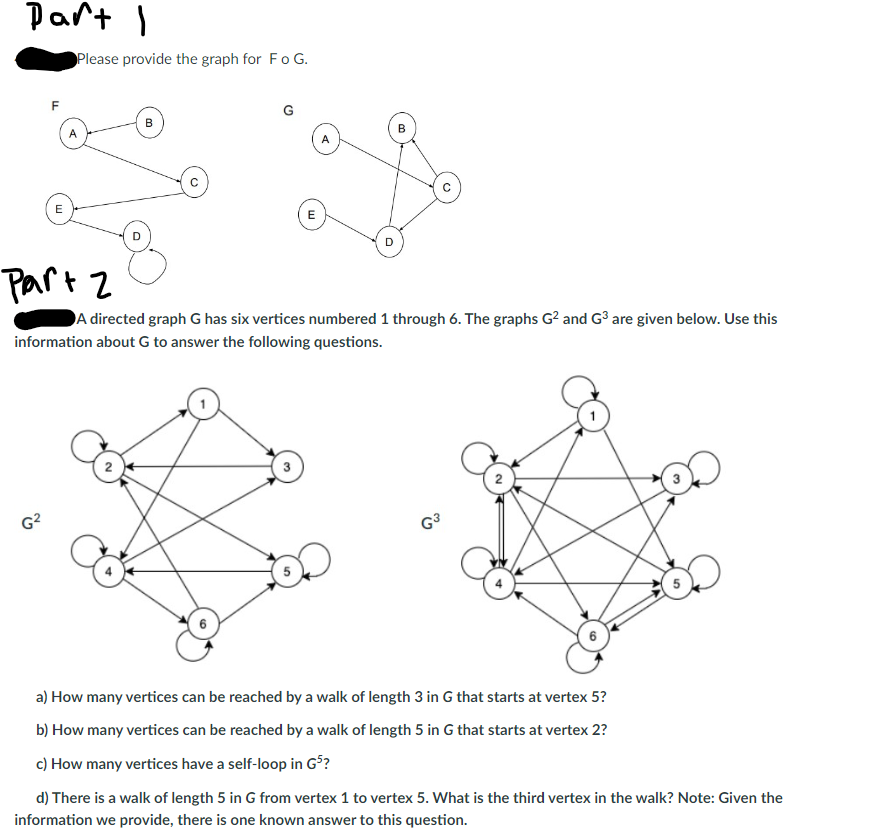 Solved Part 1: Please provide the graph for F o G. Part | Chegg.com Solved Part 1: Please provide the graph for F o G. Part | Chegg.com