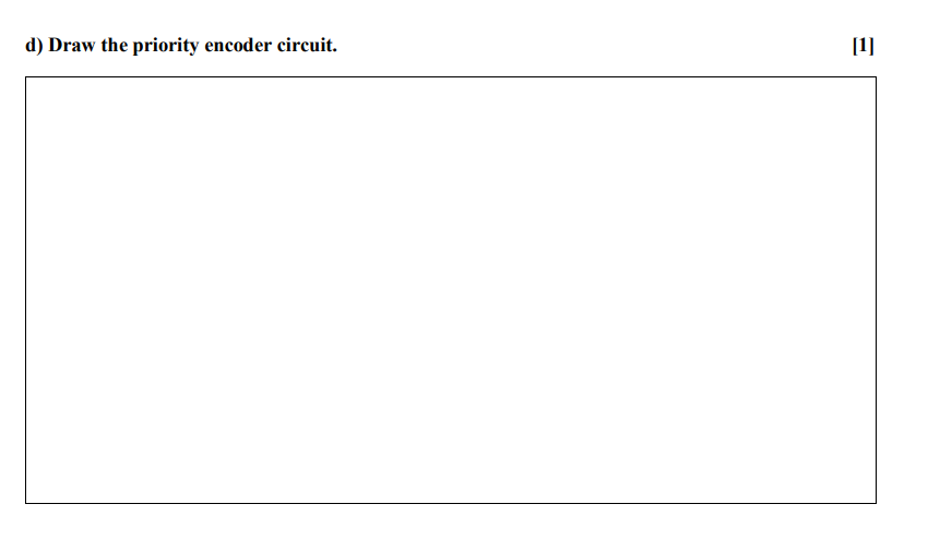 Solved 1. A priority encoder works as I, >I>I, > 16 > 13 > | Chegg.com