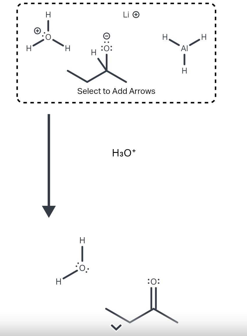 Solved Li + H H :0: H | H 1 1 1 1 Select to Add Arrows H3O+ | Chegg.com