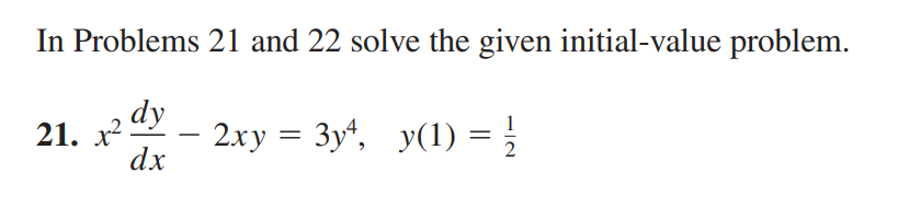 Solved In Problems 21 and 22 solve the given initial-value | Chegg.com
