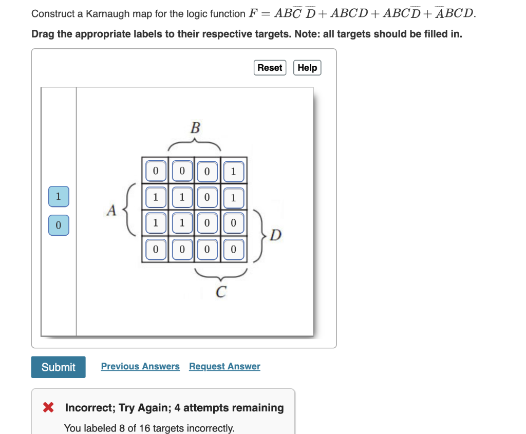 Solved Construct A Karnaugh Map For The Logic Function F 2237