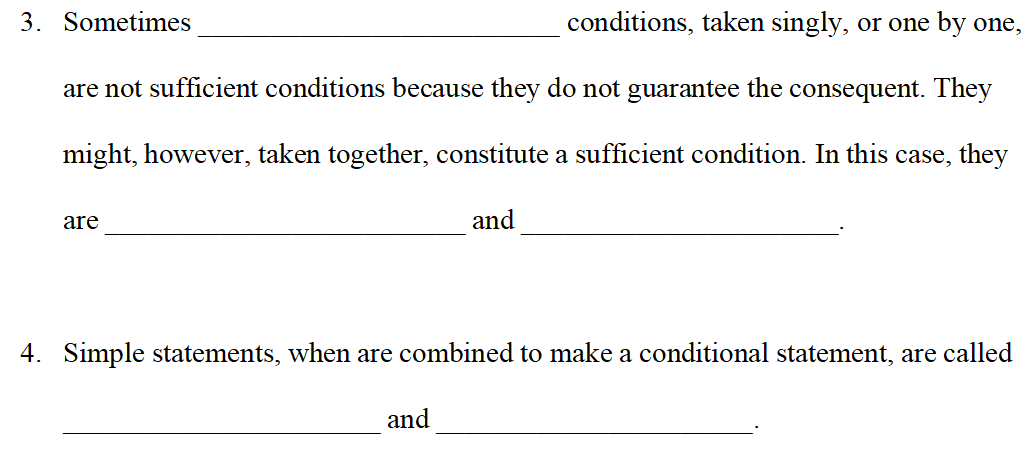 Solved II. Fill in the blanks in the following statements. | Chegg.com