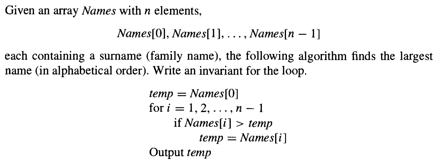 Solved Given an array Names with n elements, Names[0], | Chegg.com