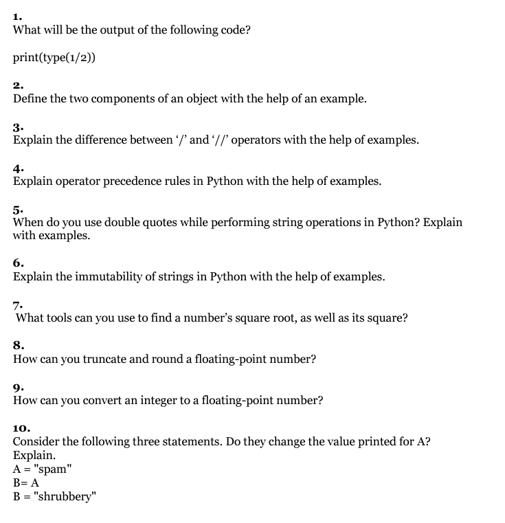 Solved What will be the output of the following code? | Chegg.com