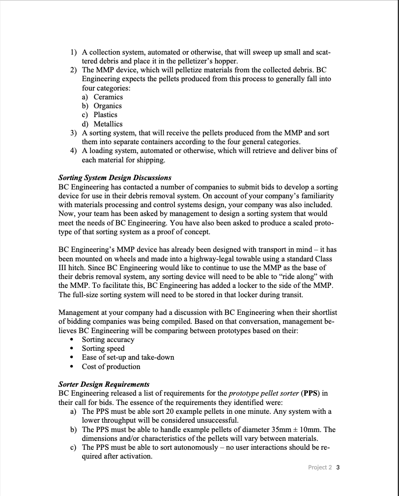 Solved Project 2: Description and Request for Prototype ENED | Chegg.com