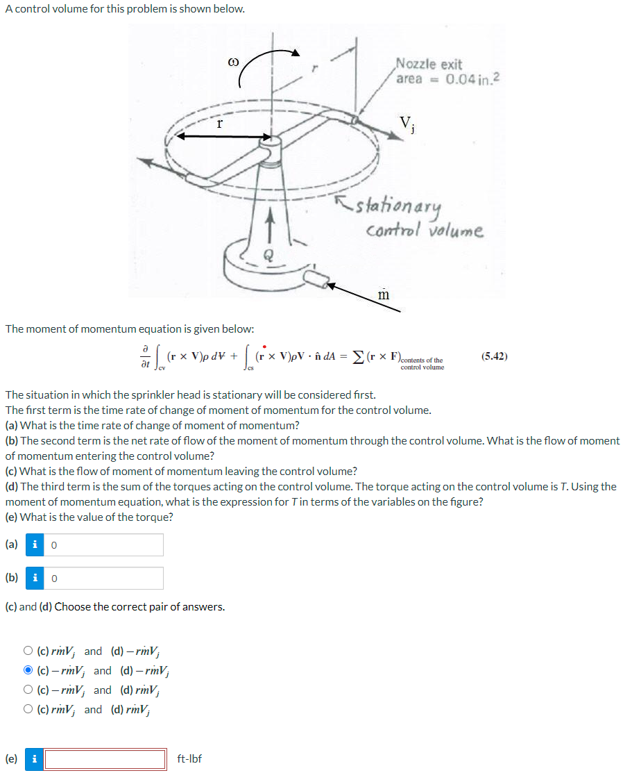 Solved Water enters a rotating lawn sprinkler through its | Chegg.com