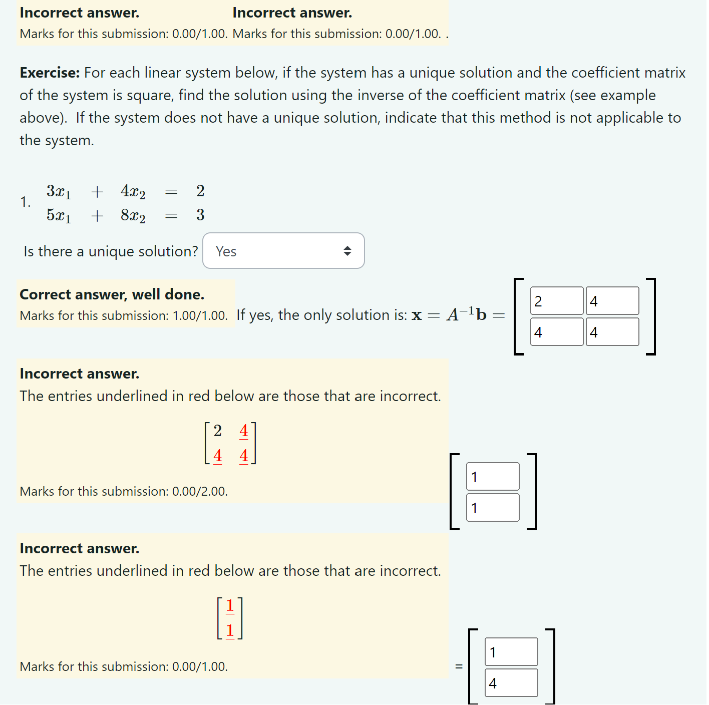 Solved Example: The system of linear equations | Chegg.com