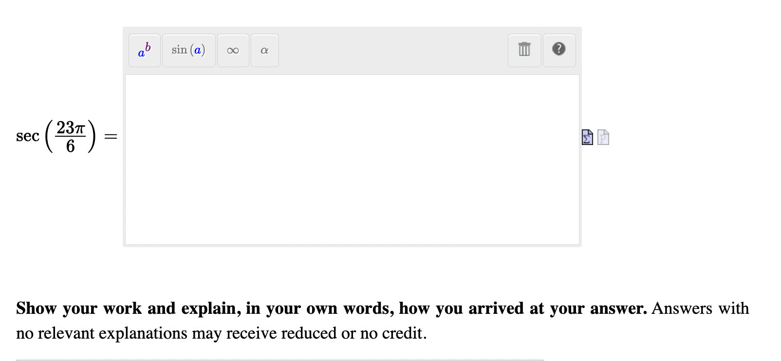 Solved Use reference angles to evaluate sec (237). Enter the | Chegg.com