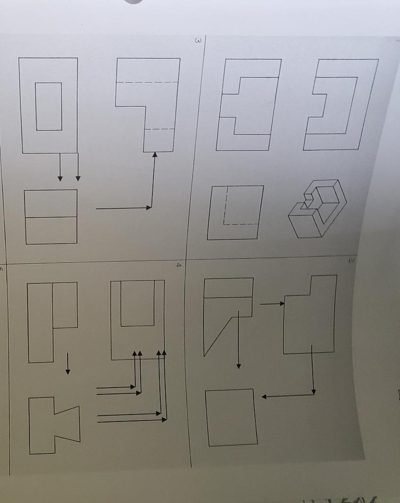Solved Please help with missing lines, hidden lines and | Chegg.com
