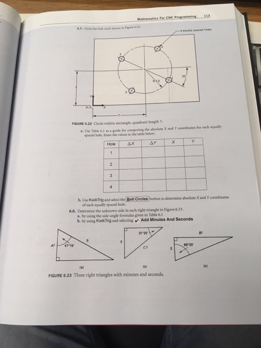 Solved Mathematics For CNC Pregramming 113 63. Given the | Chegg.com