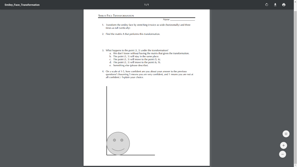 Solved Smiley_Face_Transformation SMILEY FACE TRANSIORMAION | Chegg.com